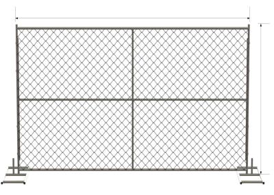 China 6 foot x 12 foot chain link mesh temporary fencing panels with a 1 3/8