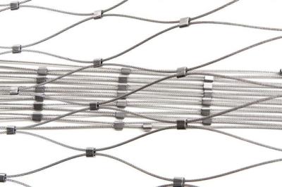 China Decorative Architectual Facade Cladding Cable Rod Woven Mesh for sale