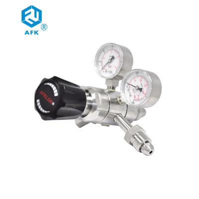 China R31 Stainless Steel 316 Pressure Regulator with Double Gauge 4000psi Maximum Pressure and 6-Hole Mounting for sale