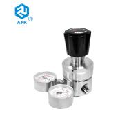China Two Stage Stainless Steel Pressure Regulator 3500psi Double Gauge Nitrogen Gas Propane for sale