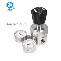 China AFK R12 3000psi Nitrogen Gas Pressure Regulator Hydrogen With Gauge CV 1.0 for sale