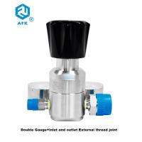 China AFK Dual Stage Stainless Steel High Pressure Gas Regulator For CO2 Hydrogen Oxygen Nitrogen for sale