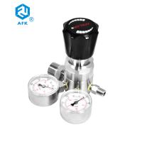China AFK Dual Stage Stainless Steel High Pressure Gas Regulator For CO2 Hydrogen Oxygen Nitrogen for sale