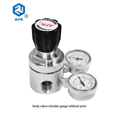China AFK R13 Stainless Steel Industrial Gas Pressure Regulator for Helium Nitrogen CO2 with 500 PSIG Inlet and 0-150 PSIG Outlet Range for sale