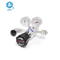 China Helium Propane Hydrogen Stainless Steel Pressure Regulator Dual Gauge Dual Stage for sale