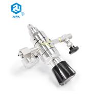 China Helium Propane Hydrogen Stainless Steel Pressure Regulator Dual Gauge Dual Stage for sale