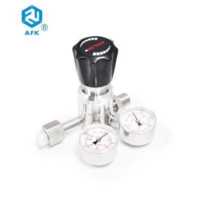 China AFK Stainless Steel Pressure Regulator 1/4NPT High Pressure 4000psi With Inlet Outlet CGA320 for sale