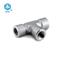 China AFK Stainless Steel Tube Fittings 1/8 1/4 3/8 1/2 In Female Branch Tee Fitting NPT Thread for sale