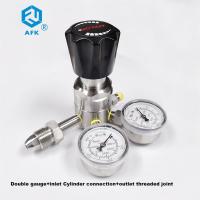 China AFK Nitrogen SS Single Stage Pressure Regulator High Pressure 350 Bar 6000psi 1/4in for sale