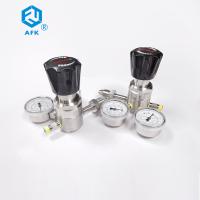 China AFK Nitrogen SS Single Stage Pressure Regulator High Pressure 350 Bar 6000psi 1/4in for sale