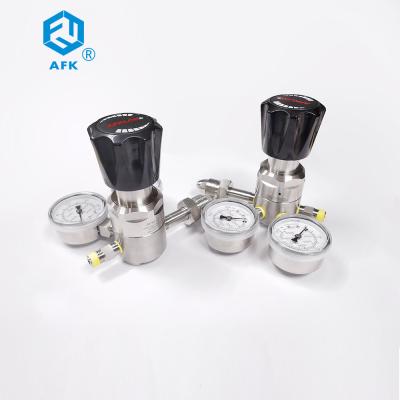 China AFK Nitrogen SS Single Stage Pressure Regulator High Pressure 350 Bar 6000psi 1/4in for sale