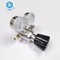 China AFK Nitrogen SS Single Stage Pressure Regulator High Pressure 350 Bar 6000psi 1/4in for sale
