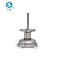 China AFK Industrial SS Flange Mount Stem Thermometer Dial Axial Quick Chuck Bi Metal for sale
