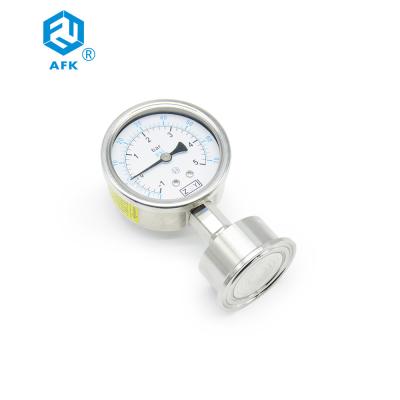 China 10 Bar Gas Cylinder Pressure Gauge Stainless Steel Hygienic Diaphragm for sale
