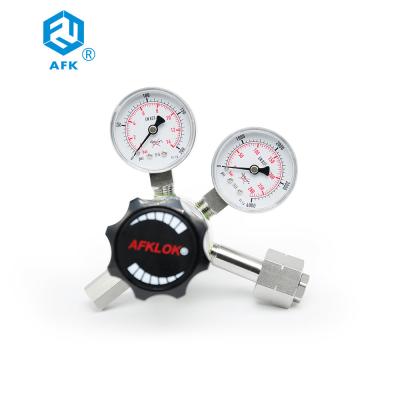 China Stainless Steel High Pressure Air Regulator Two Stage Pressure Regulator With Relief Valve for sale