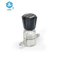 China Single-Stage Corrugated Diaphragm Gas Pressure Regulator Valve 600psi Inlet 100psi Outlet with Pressure Gauge for sale