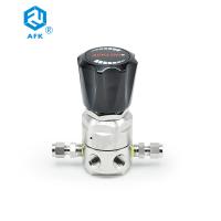 China Single-Stage Corrugated Diaphragm Gas Pressure Regulator Valve 600psi Inlet 100psi Outlet with Pressure Gauge for sale