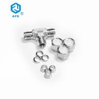 China Forged Compression Pipe Fittings Stainless Steel Equal Tee For Gas / Oil for sale