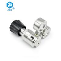 China Stage Hydrogen Gas Pressure Regulator with Gauges Gas Cylinder Regulator 6000 psi Gas Pressure regulator N2O for sale