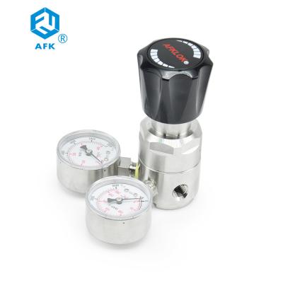 China Stage Hydrogen Gas Pressure Regulator with Gauges Gas Cylinder Regulator 6000 psi Gas Pressure regulator N2O for sale