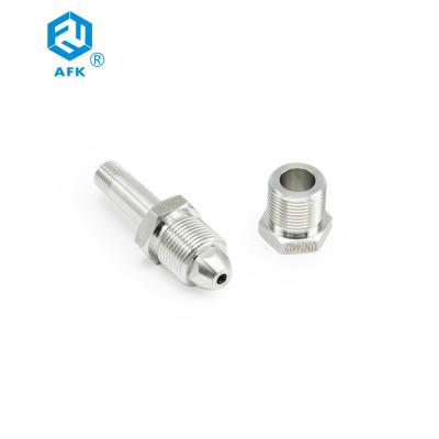 China UNI4412 316 Stainless Steel Tube Fittings NPT Male Gas Cylinder Connector for sale