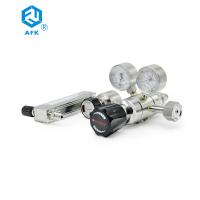 China Dual Stage CO2 Gas Pressure Regulator 4500psi With Diaphragm Valve / Flowmeter for sale