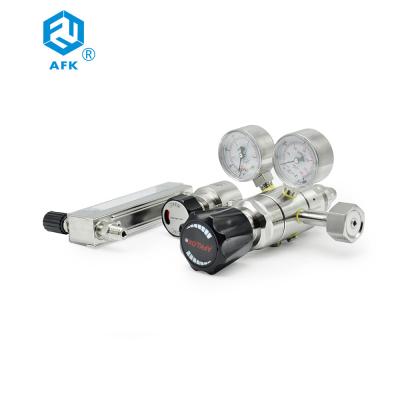China Dual Stage CO2 Gas Pressure Regulator 4500psi With Diaphragm Valve / Flowmeter for sale