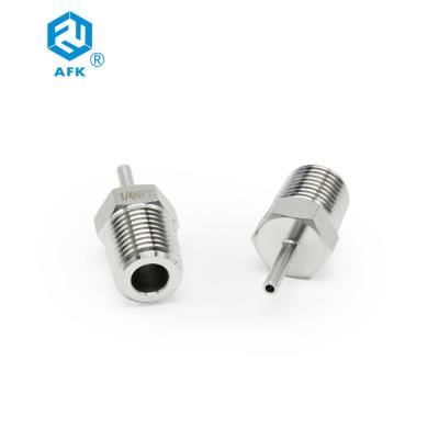 China SS316 Stainless Steel Tube Fittings 3mm 6mm OD Tube Butt Weld X 1/4 NPT Male Thread for sale