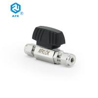 China 2 Way Hex Bar Stainless Steel Ball Valve Black Dielectric Handle 4mm - 12mm for sale