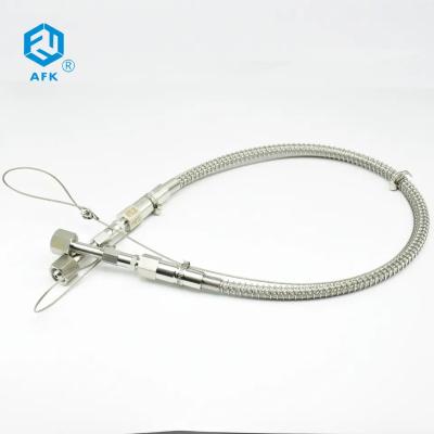China 316L Stainless Steel Flexible Metal Hose 3000 PSI Pressure Rating with NPT 1/4