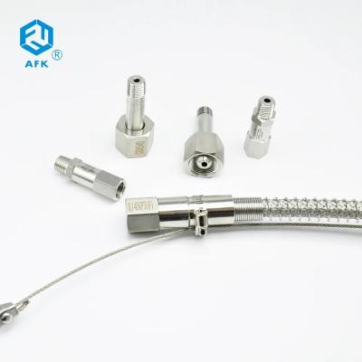 China Industrial Stainless Steel Hose Swivel 3000psi High Pressure Flexible Metal Hose with 1/4