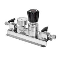 China 200 Bar Gas Cylinder Regulator Fittings Stainless Steel PRV With 63mm Manometer for sale