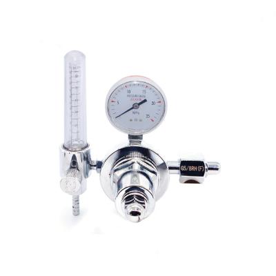 China CO2 Brass Pressure Regulator with Flow Meter - 25 MPa Inlet, M16-1.5RH Outlet for Industrial Gas Control for sale