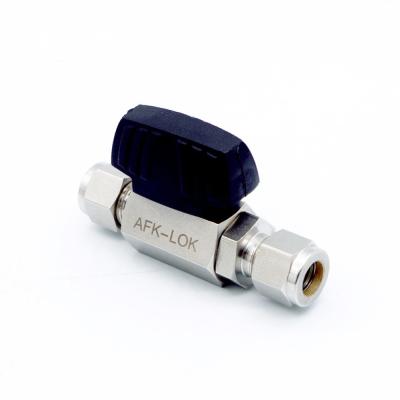 China AFK BVJ-O.D. Double Ferrule Union Ball Valve - 1000 PSI Low Pressure, SS316 Body, Multiple Sizes 6mm to 3/4