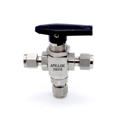 China High Pressure Forged Gas 3-Way Stainless Steel Ferrule OD Ball Valve for Industrial Applications for sale