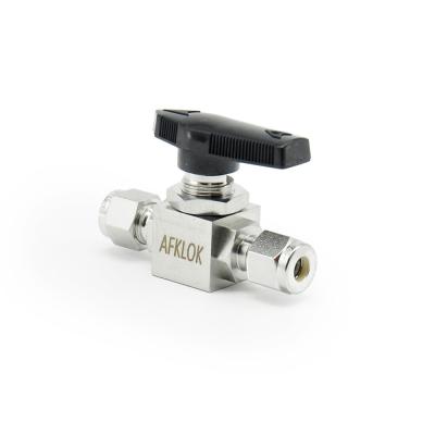 China 1/4in OD Precision Stainless Steel Ball Valve Low Pressure 1000PSI for sale