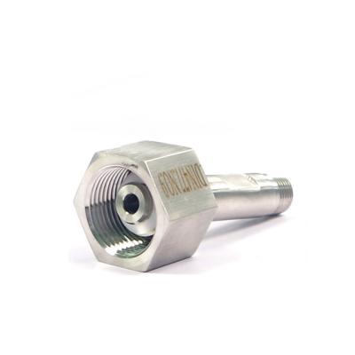 China SS316L DIN477 Gas Cylinder Adapter Forged Female Welded - 1/4