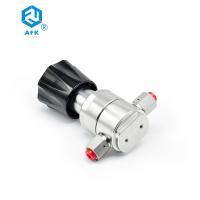 China Stainless Steel 316L 1/4 VCR Pressure Regulator 0.09 CV 600psig - 3500psig for sale