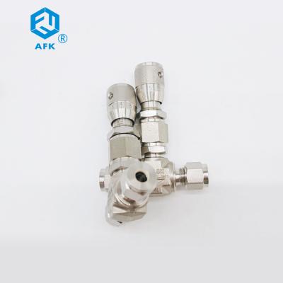 China Industrial Grade 1 2 Ss Needle Valve Ferrule Connection for sale