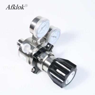 China Precision Stainless Steel Regulator for Gas Pressure Control with Sliver Female Thread for sale