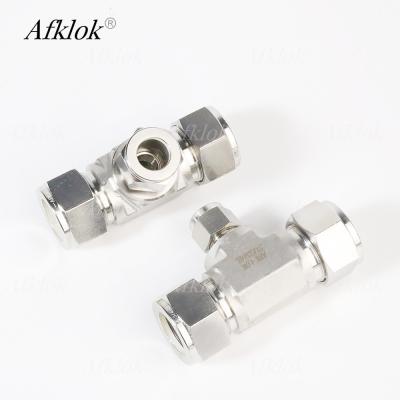 China Forged Ferrule 3/4in Stainless Steel Compression Fittings 3000psi Reducing Union Branch Tee for sale