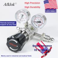 China Inlet 4000 Outlet 30psi Two-Stage Stainless Steel Pressure Regulator for Nitrogen Oxygen CO2 Gas Supply in Laboratories for sale