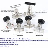 China Stainless Steel Needle Valve Ferrule Connection Type for Instrumentation Instruments Standard Temperature -20°C 200°C for sale