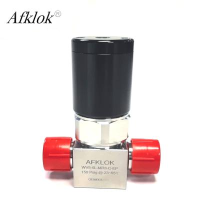 China AFKLOK Stainless Steel Diaphragm Valve 206 Bar 3000 Psig PCTFE -23-65C Pneumatic Operation for sale