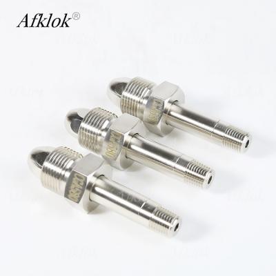 China 1/4in CGA580 Cylinder Connectors with Male Connection and Nickel Plated Brass for sale