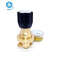 China 25 Bar Low Pressure Brass Hydrogen Gas Reducer with 2 Inch Gauge for Industrial Applications for sale