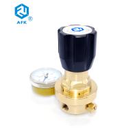 China 25 Bar Low Pressure Brass Hydrogen Gas Reducer with 2 Inch Gauge for Industrial Applications for sale
