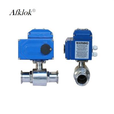 China DN50 Stainless Steel Electric Sanitary Ball Valve with PN1.0Mpa Pressure Rating and 150℃ Temperature Capacity for sale