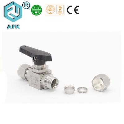 China SS316 Stainless Steel High Pressure Ball Valve 1000psi 3000psi 6000psi with PTFE Seals for sale