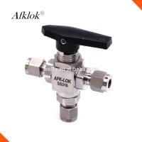 China High Pressure SS316 Three Way 6000 psi Gas Stainless Steel Ball Valve for sale